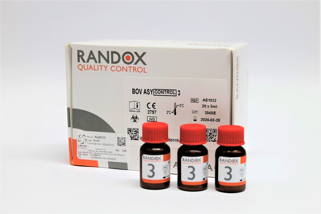 Control Ensayado Química Clínica Nivel 3 Randox (UK). | Labcare de Colombia S.A.S